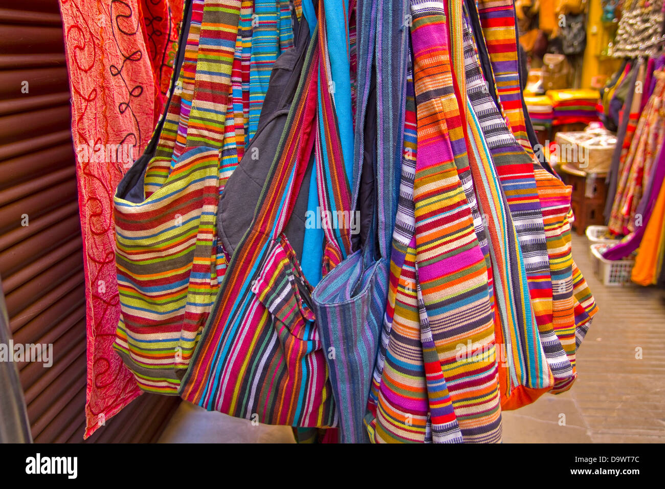 Bags at an oriental market. Granada, Andalusia, Spain Stock Photo - Alamy
