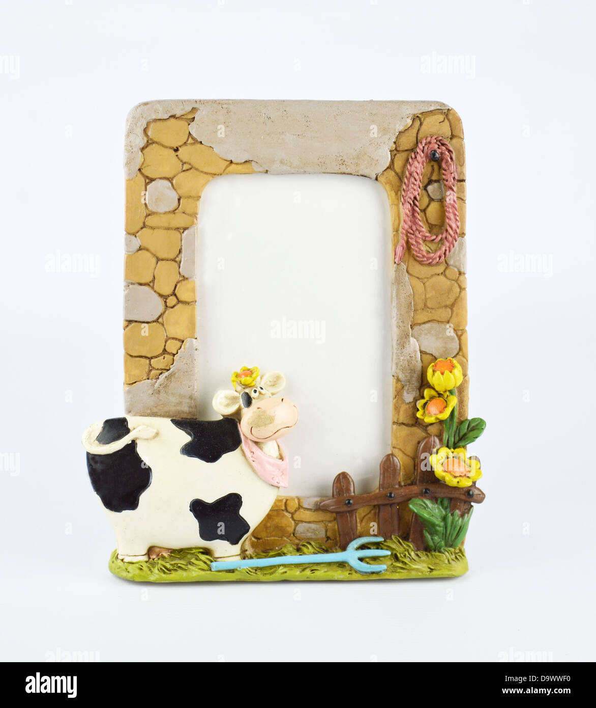 Picture frame cattle style.Isolated on white background Stock Photo - Alamy