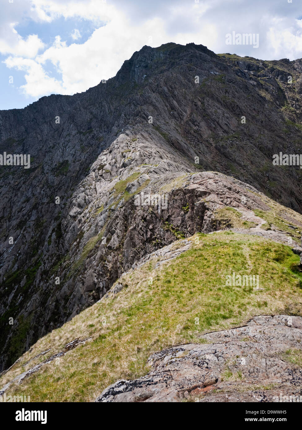 Cribau, aka the Snowdon Gribin, a ridge on Snowdon that contains a ...
