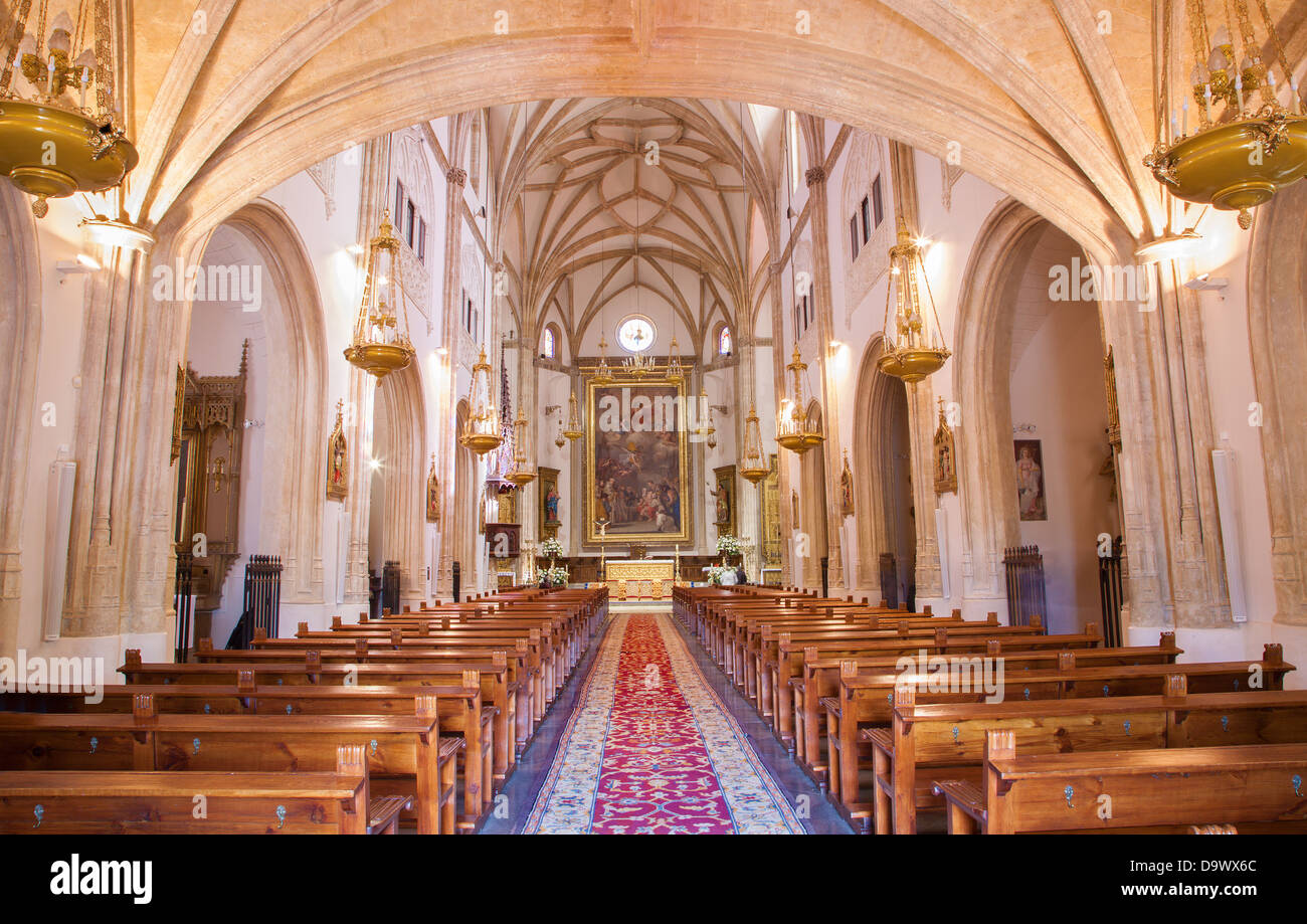 MADRID - MARCH 10: Nave of church San Jeronimo el Real build in ...