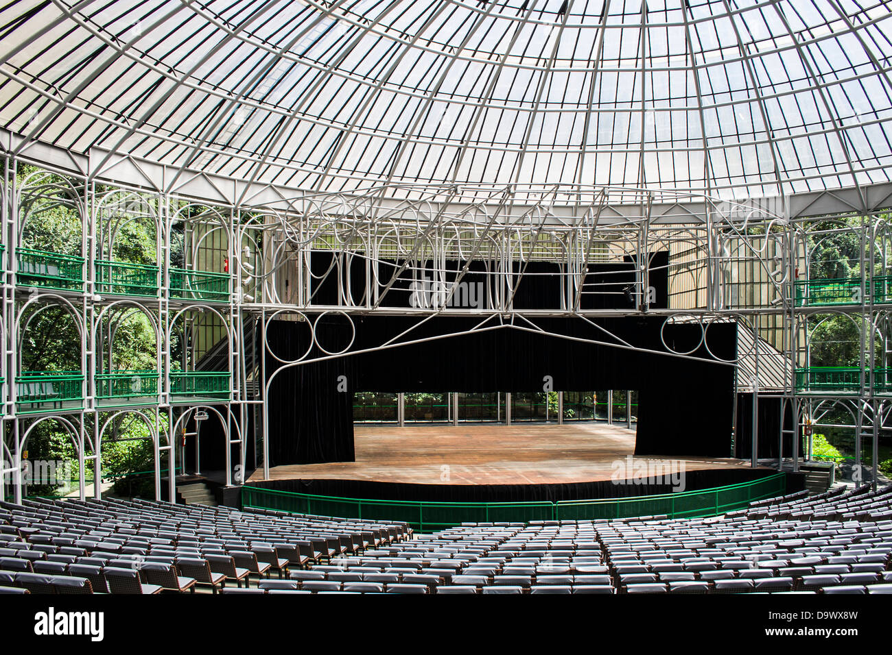 Interior of Wire Opera House (Opera de Arame), in Curitiba, southern ...