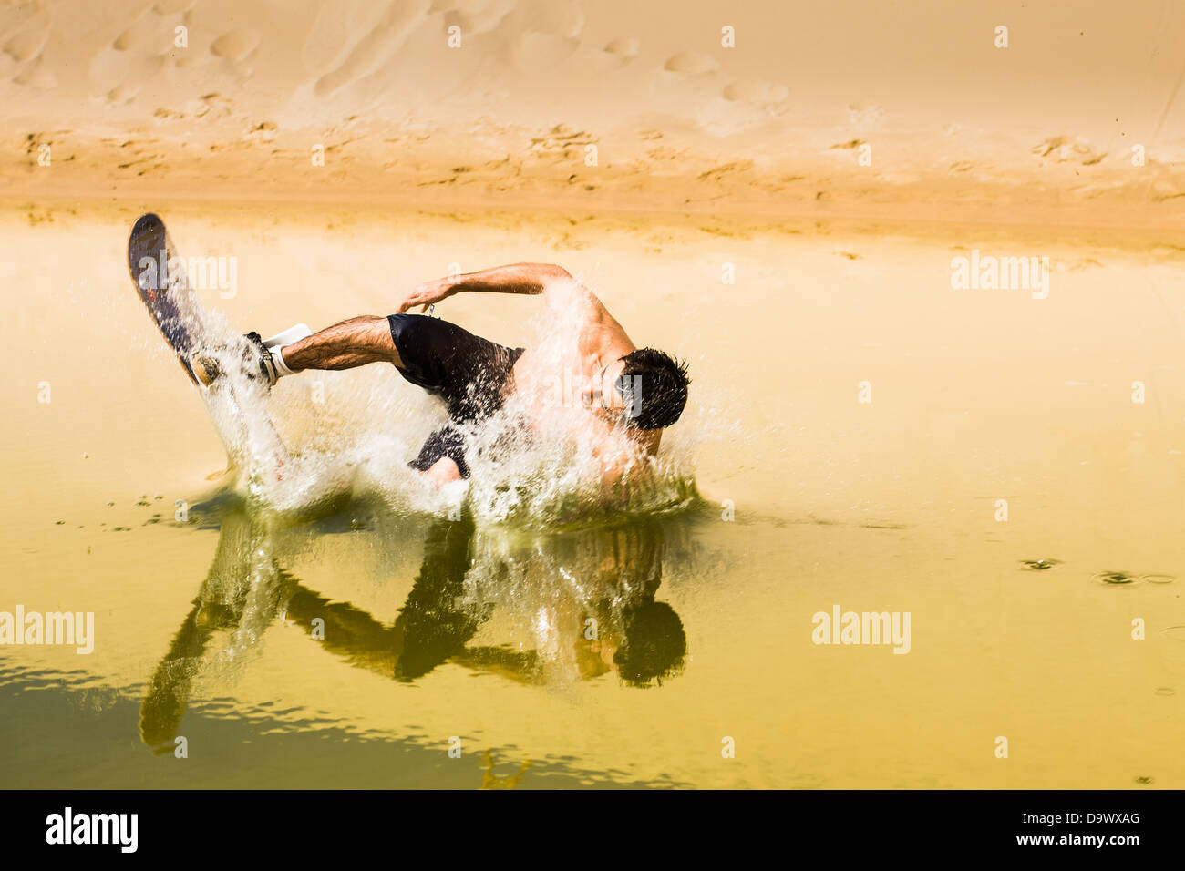 Man falling into water Stock Photo - Alamy