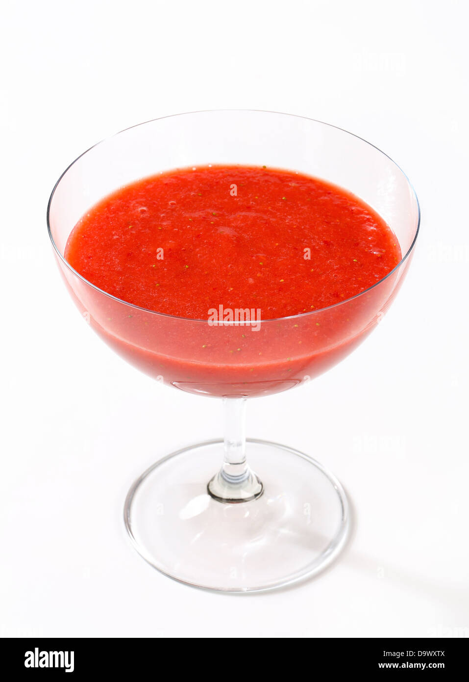 Strawberry puree in a coupe Stock Photo - Alamy