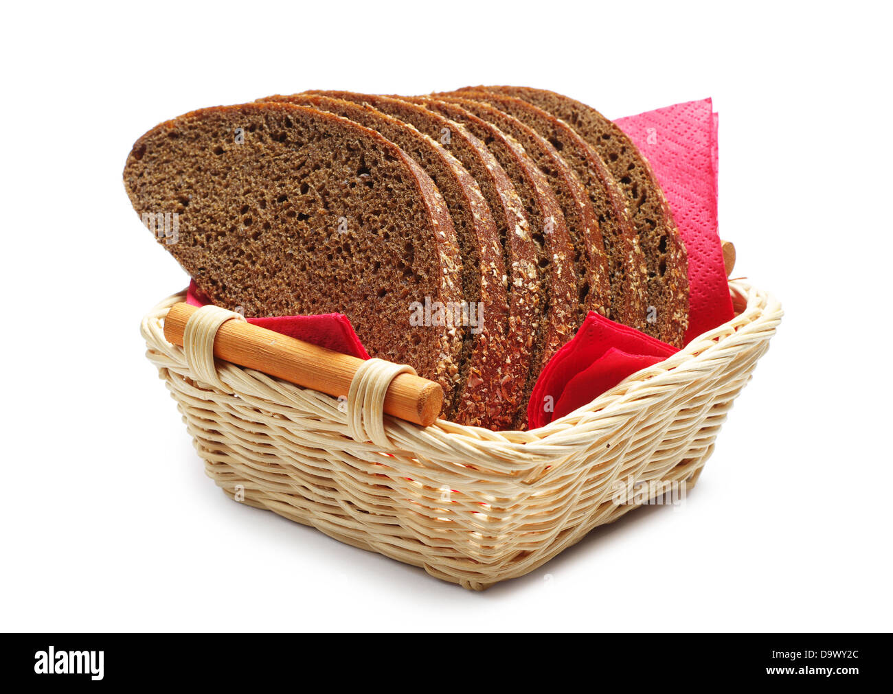 Basket of sliced bread Cut Out Stock Images & Pictures - Alamy
