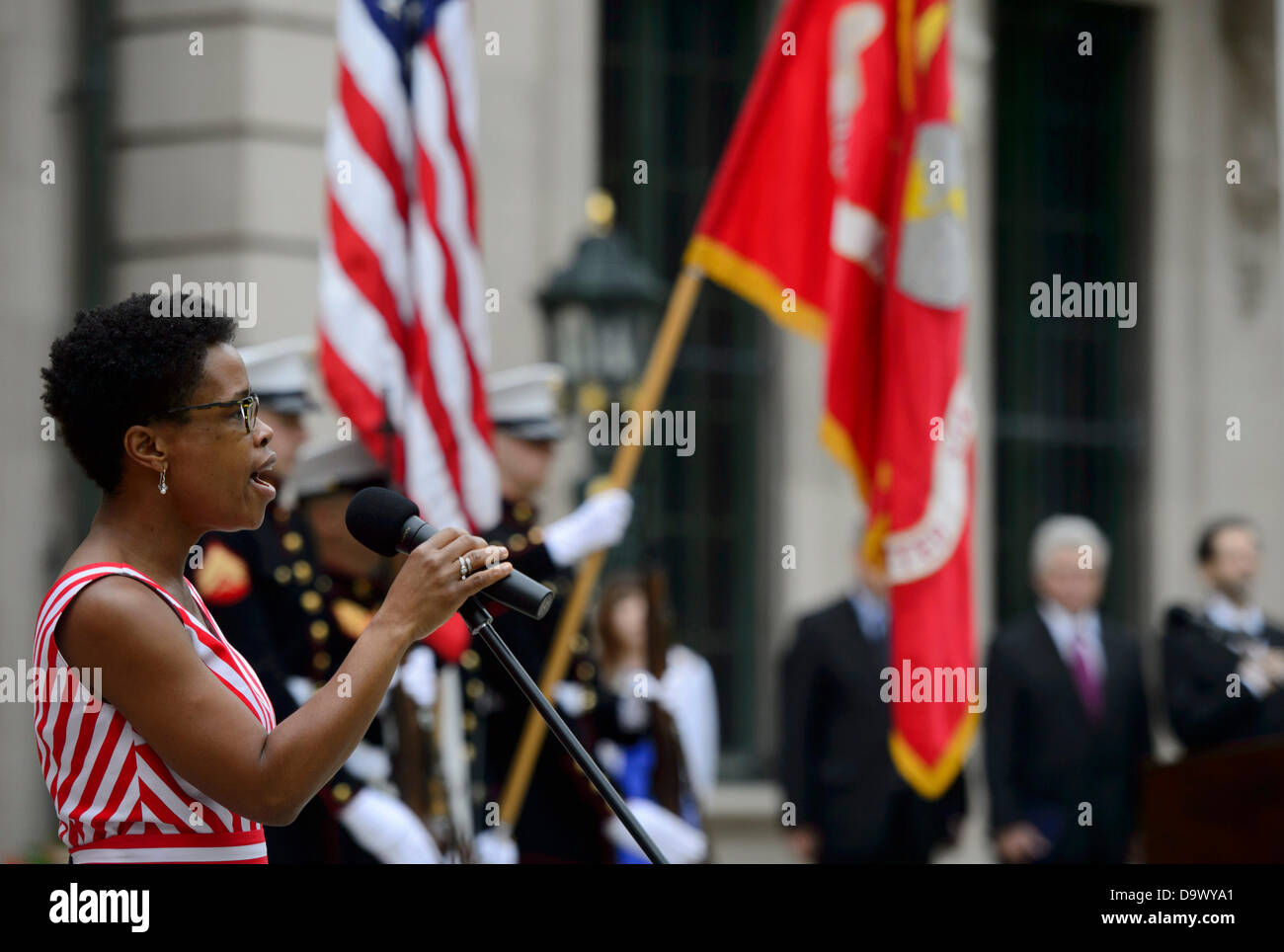 Prague, Czech Republic. 27th June 2013. Singer Tonya Graves sings the U ...