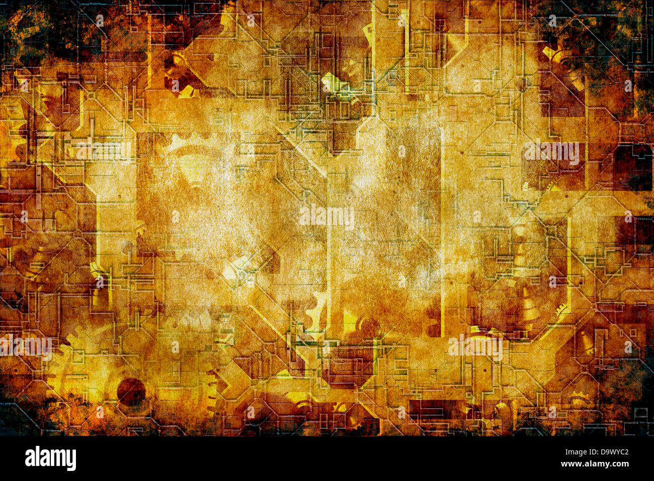 Steampunk abstract background Stock Photo - Alamy