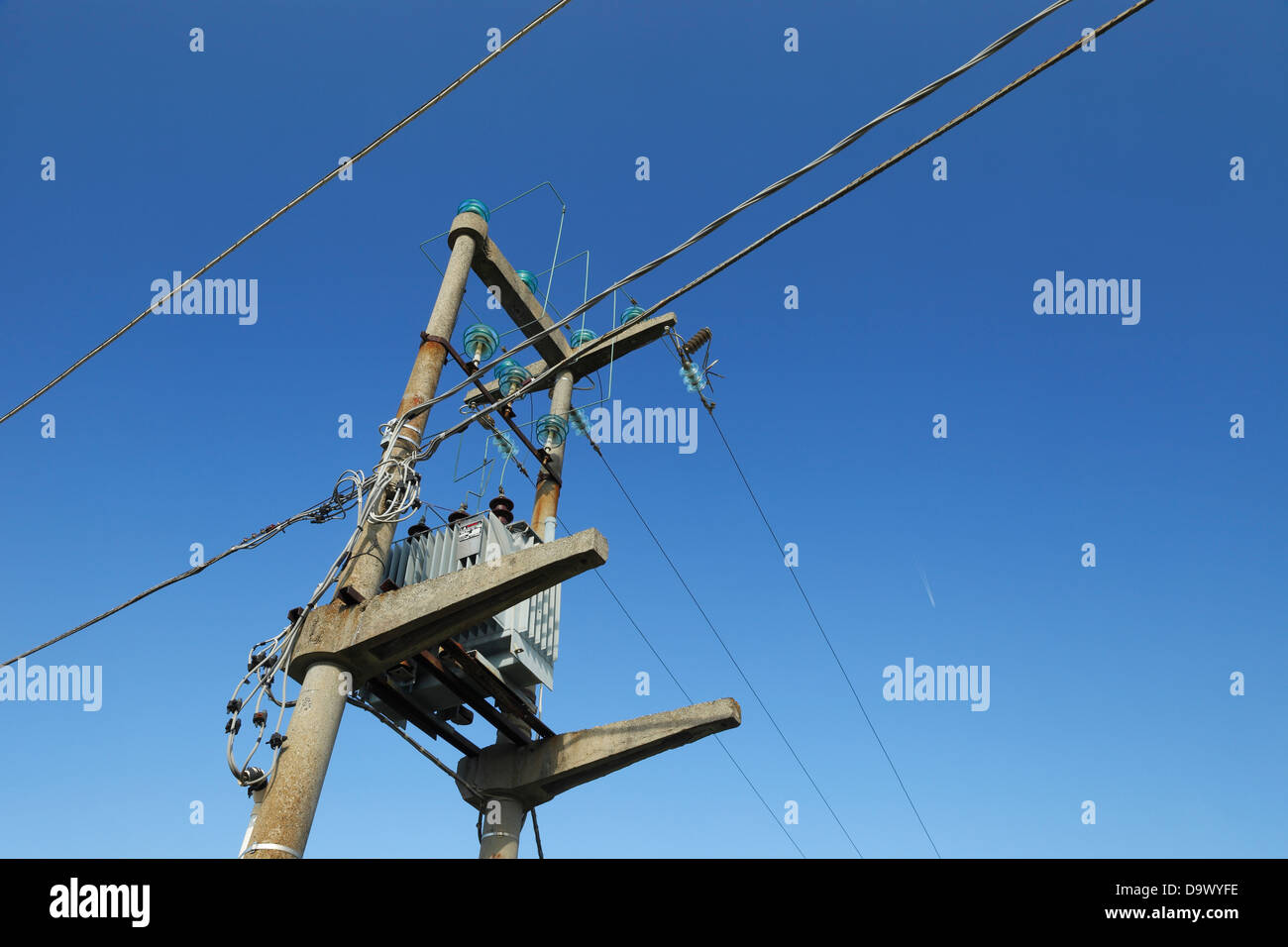 An old telephone line in Calabria,Italy Stock Photo - Alamy