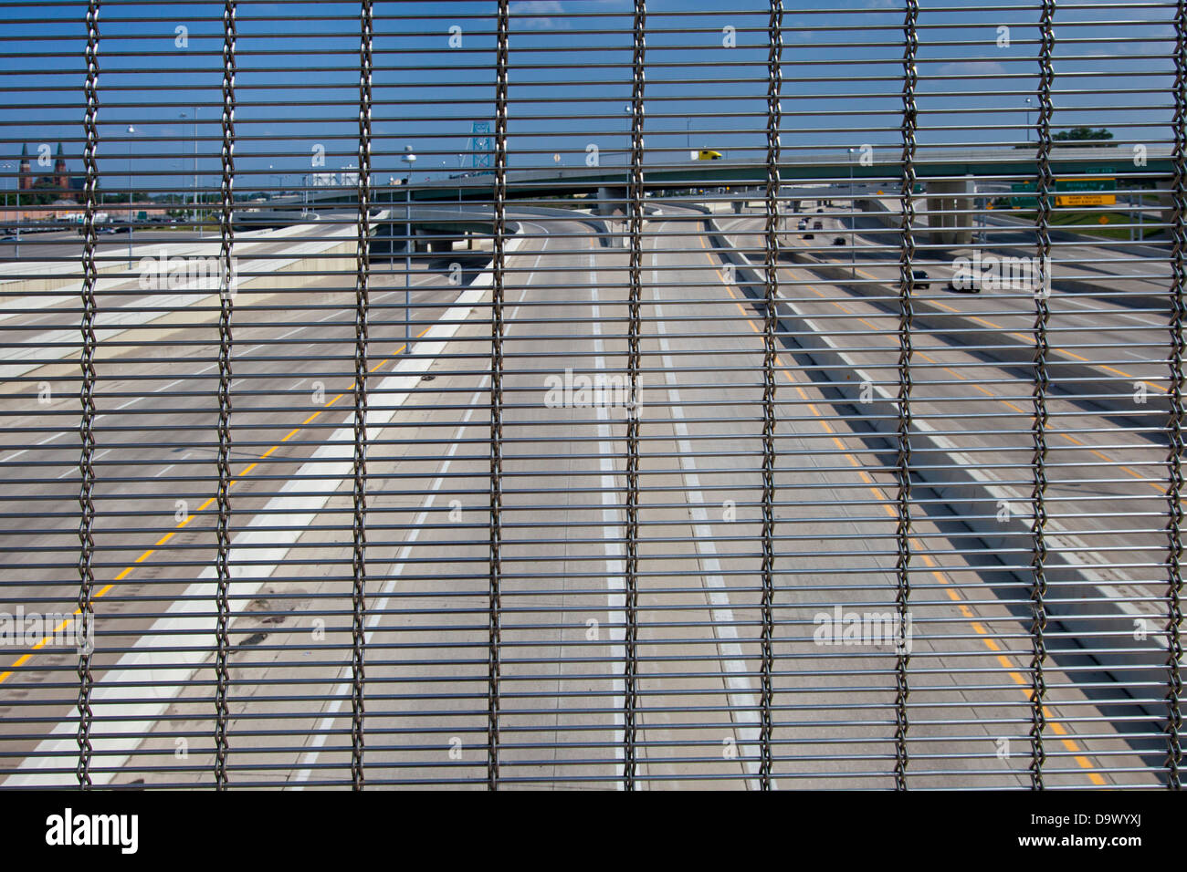 The Interstate highway interchange leading from I-96 and I-75 to the ...