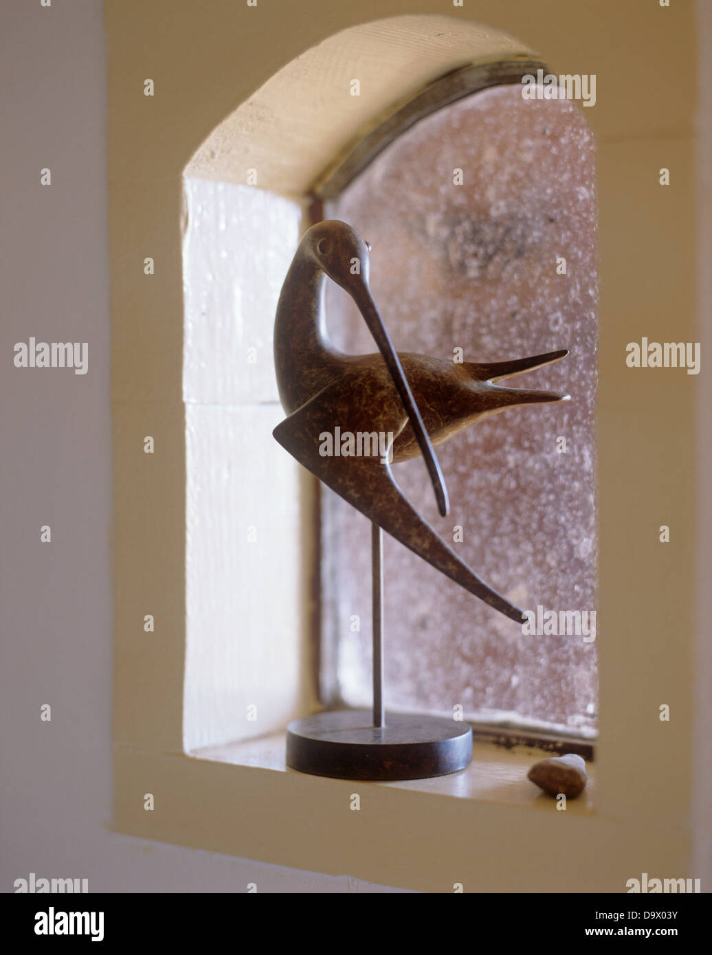 Detail of carved wooden bird on small window sill Stock Photo - Alamy