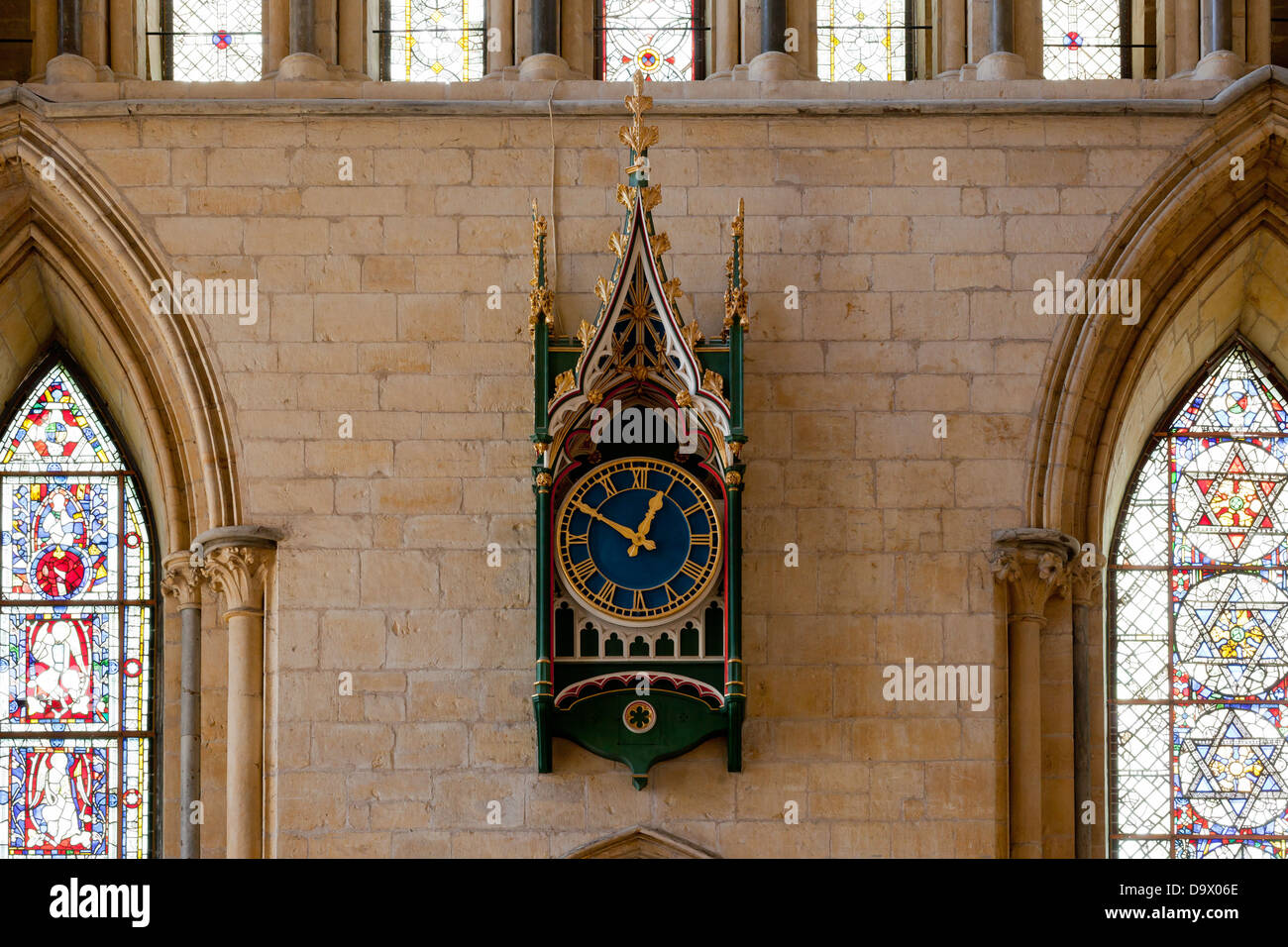 Lincoln - Wall clock inside the Cathedral; Lincoln, Lincolnshire, UK ...
