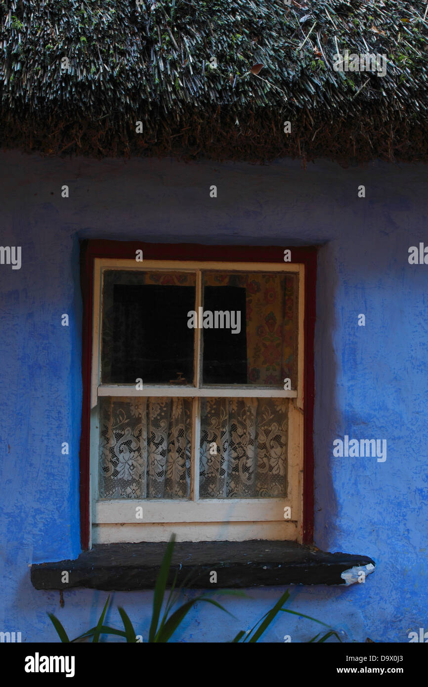 Window Of A Thatch Cottage In Bunratty Castle Folk Park; County Clare ...