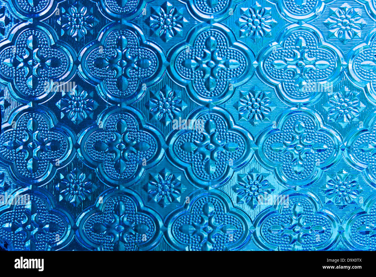 Blue of Stained glass Stock Photo - Alamy