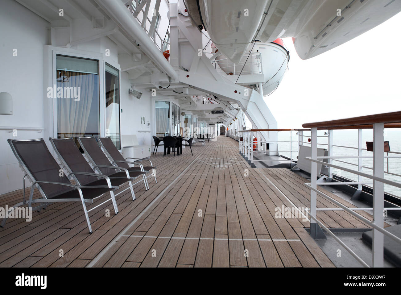 Side deck cruise ship safety boat ocean water Stock Photo - Alamy