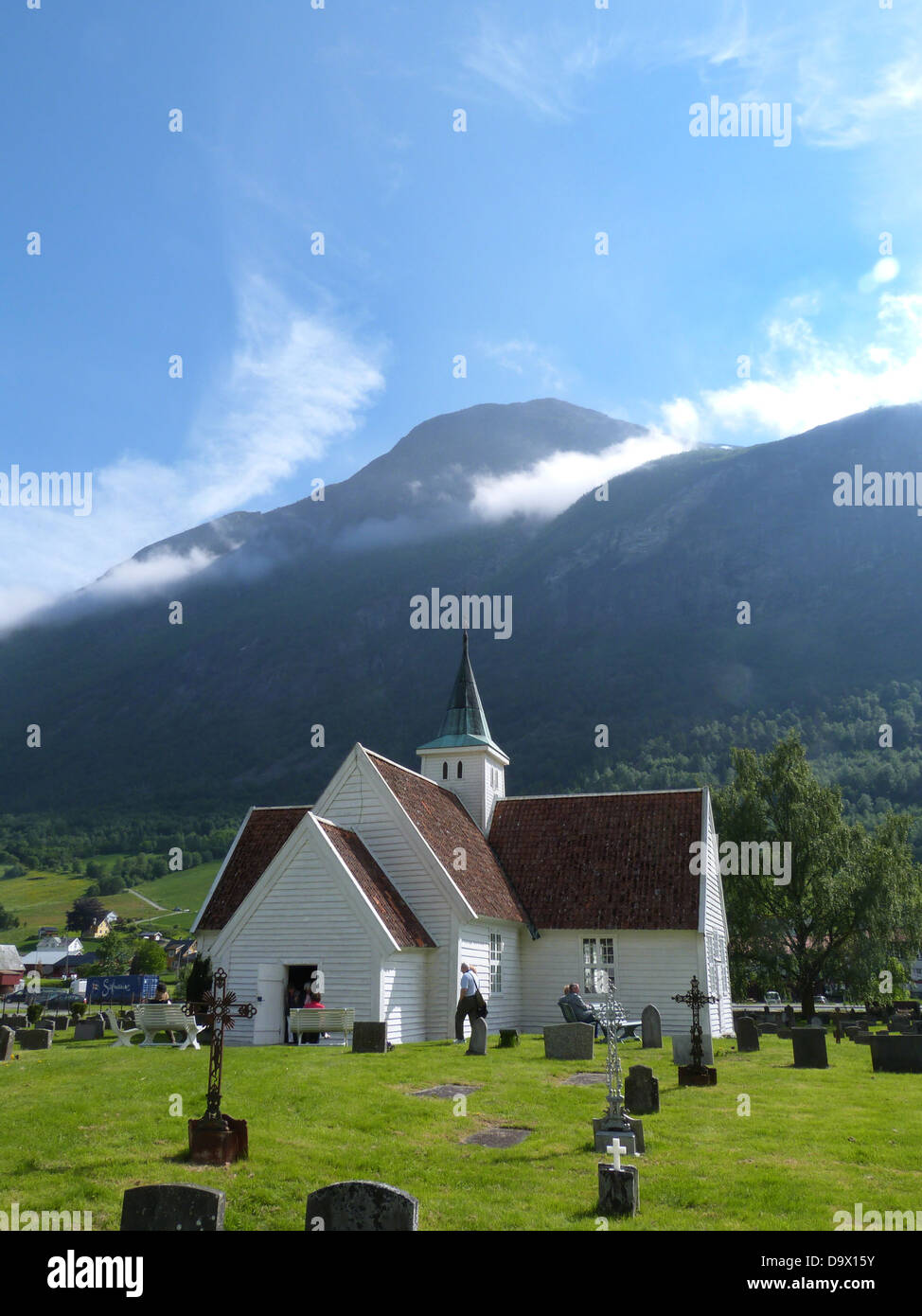 The old church in Olden, Norway Stock Photo - Alamy