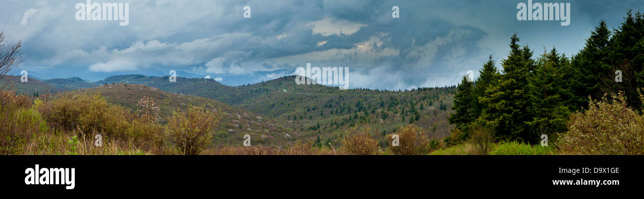 Stormy weather over the great smoky mountains in north carolina usa ...