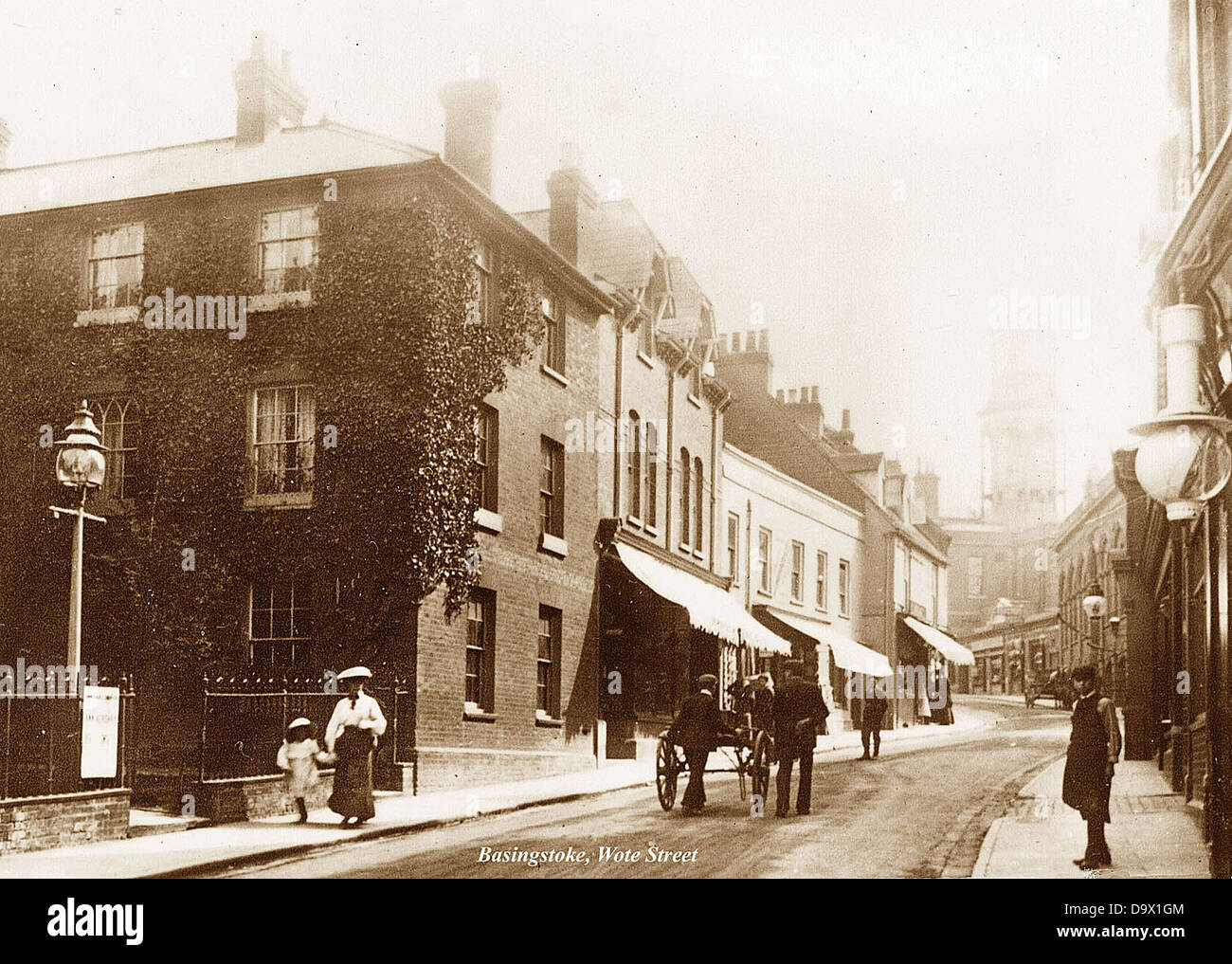 Basingstoke Wote Street early 1900s Stock Photo - Alamy