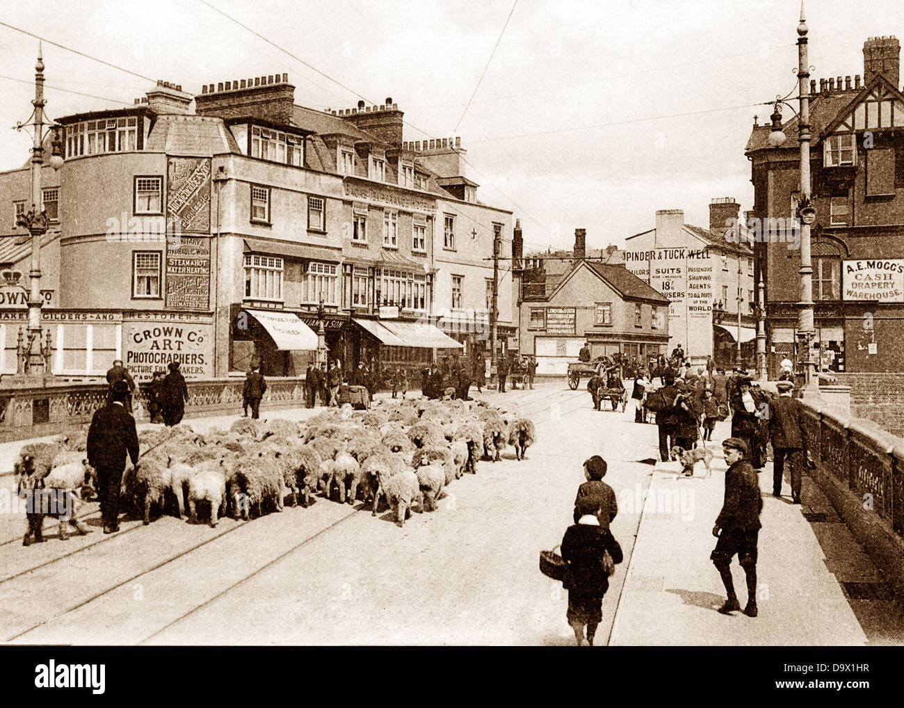 Exeter Exe Bridge early 1900s Stock Photo - Alamy
