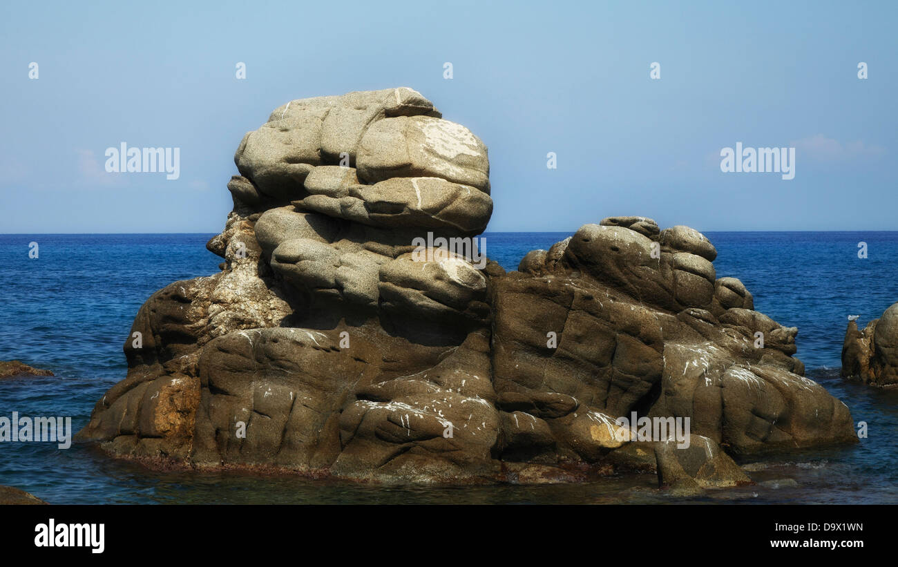 The history of the Mediterranean on the rocks,Calabria,Italy Stock ...