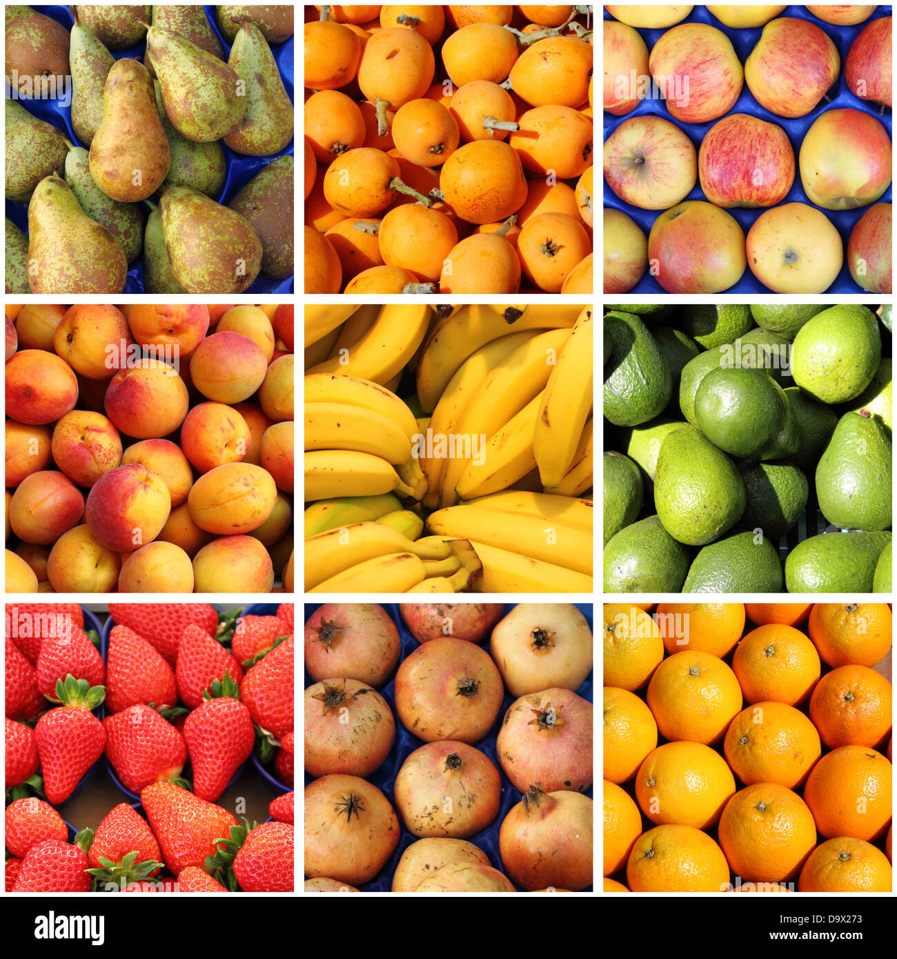 Collage of fresh fruits backgrounds Stock Photo - Alamy