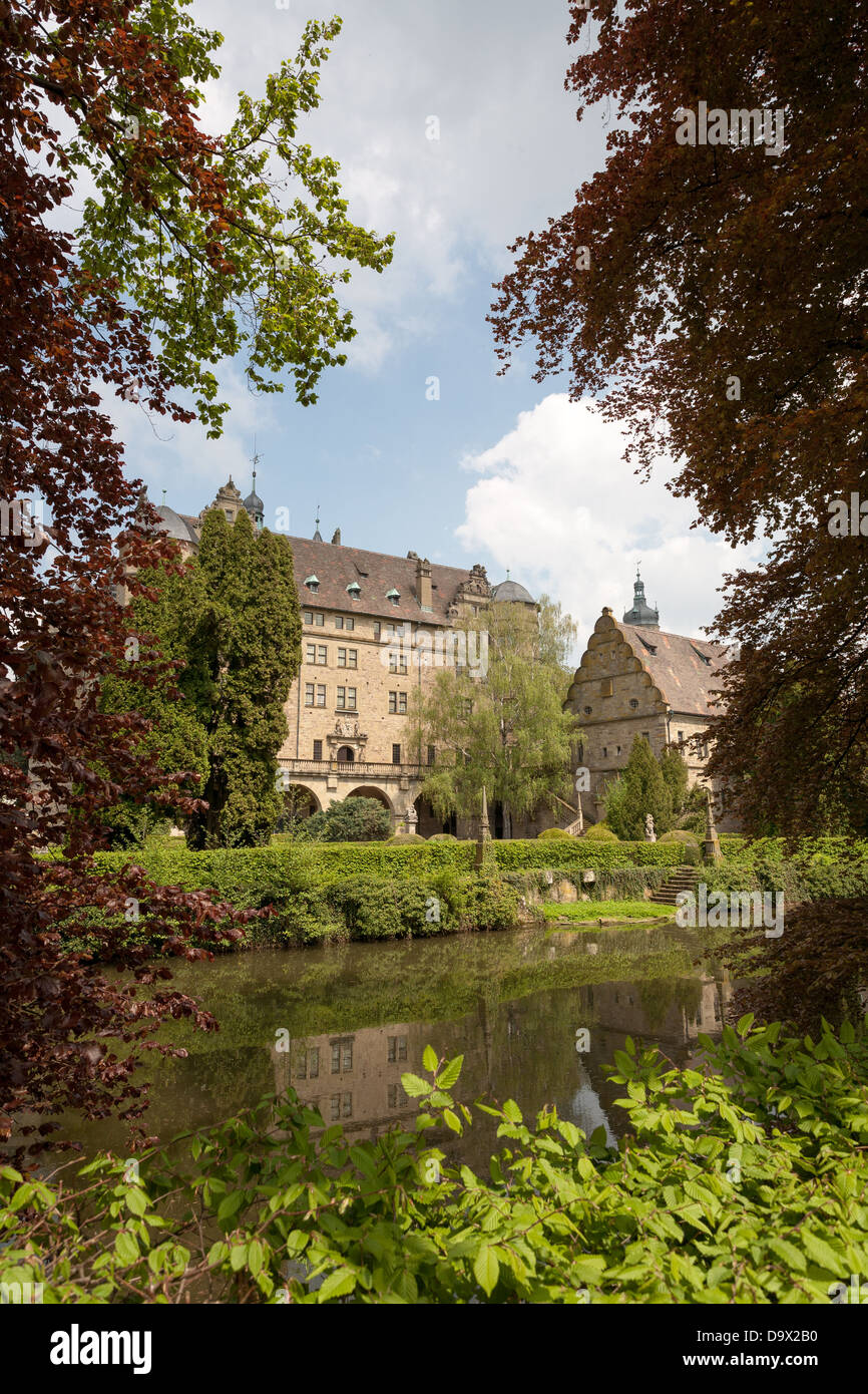 Neuenstein Castle and Moat, Germany, Europe Stock Photo - Alamy