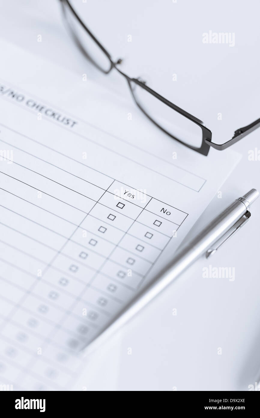 Blank checklist hi-res stock photography and images - Alamy