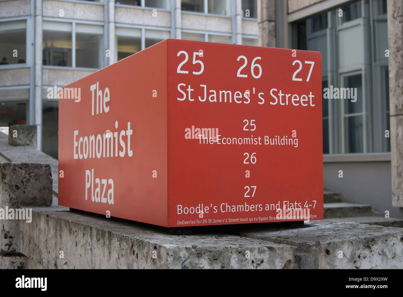 address block at the economist plaza, st james's street, london ...