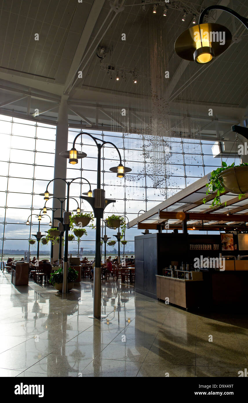 One of the food and shopping areas of the Sea-Tac Seattle Airport. An ...