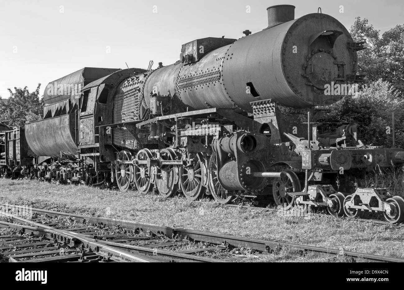 old steam locomotive in the rust Stock Photo - Alamy