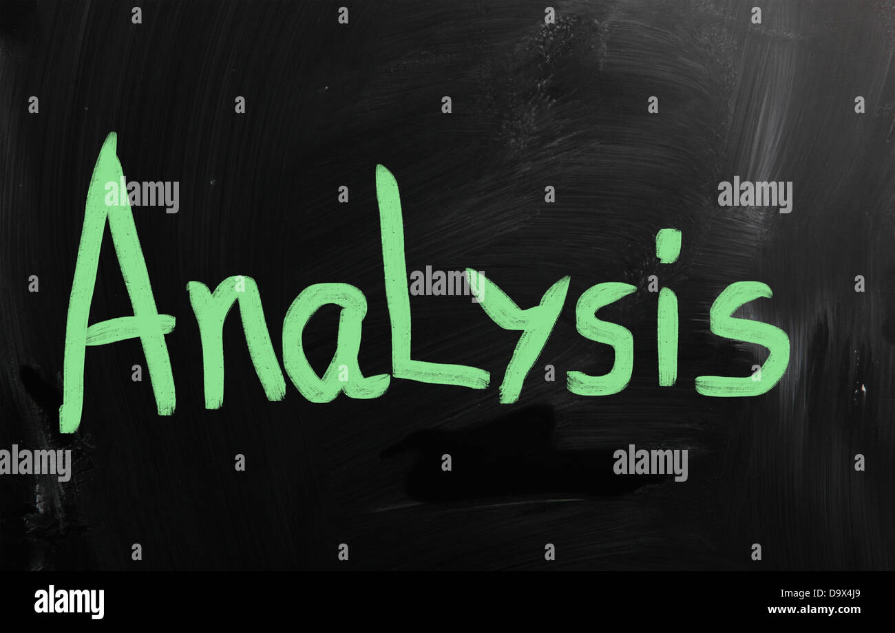 Analysis handwritten with white chalk on a blackboard Stock Photo - Alamy
