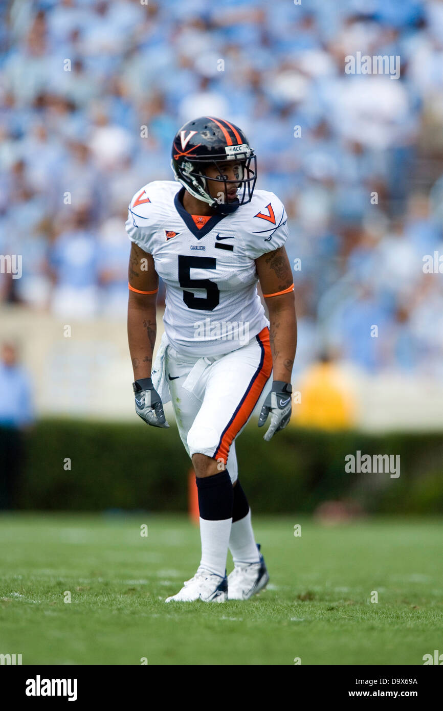 Virginia tight end Mikell Simpson (5) at Kenan Memorial Stadium in ...