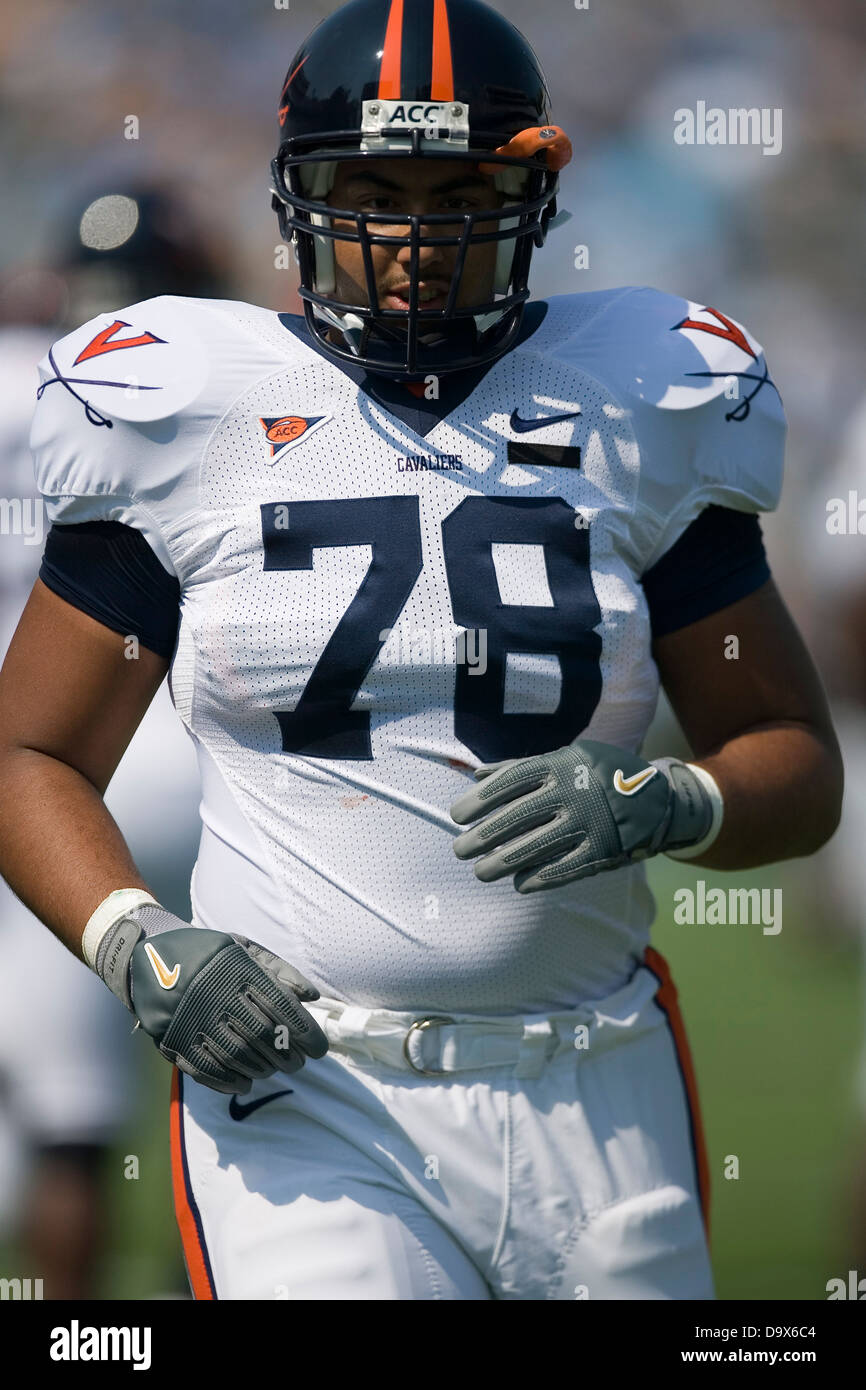 Virginia Cavaliers guard Isaac Cain (78) at Kenan Memorial Stadium in ...