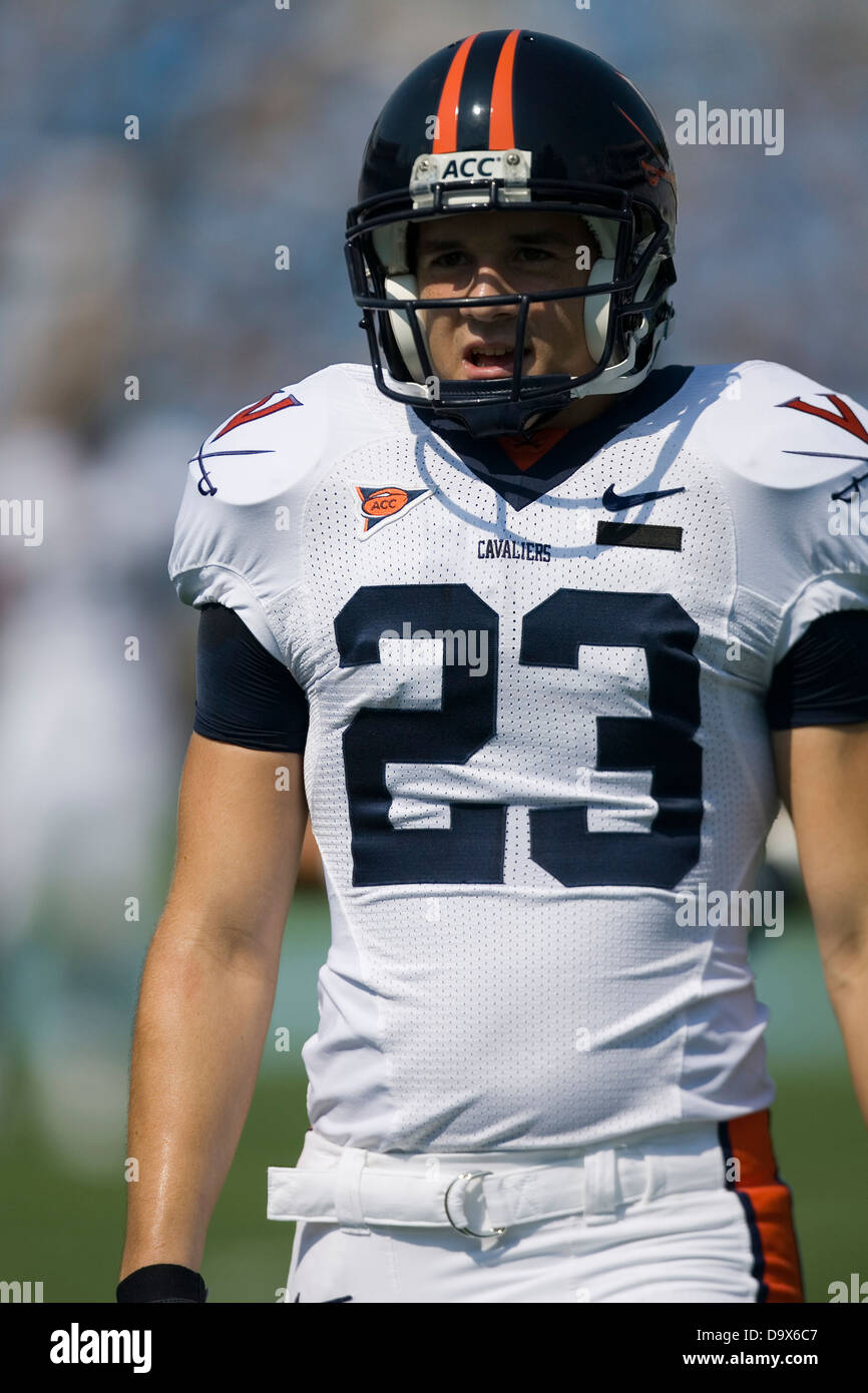 Virginia wide receiver Zach Mendez-Zfass (23) at Kenan Memorial Stadium ...