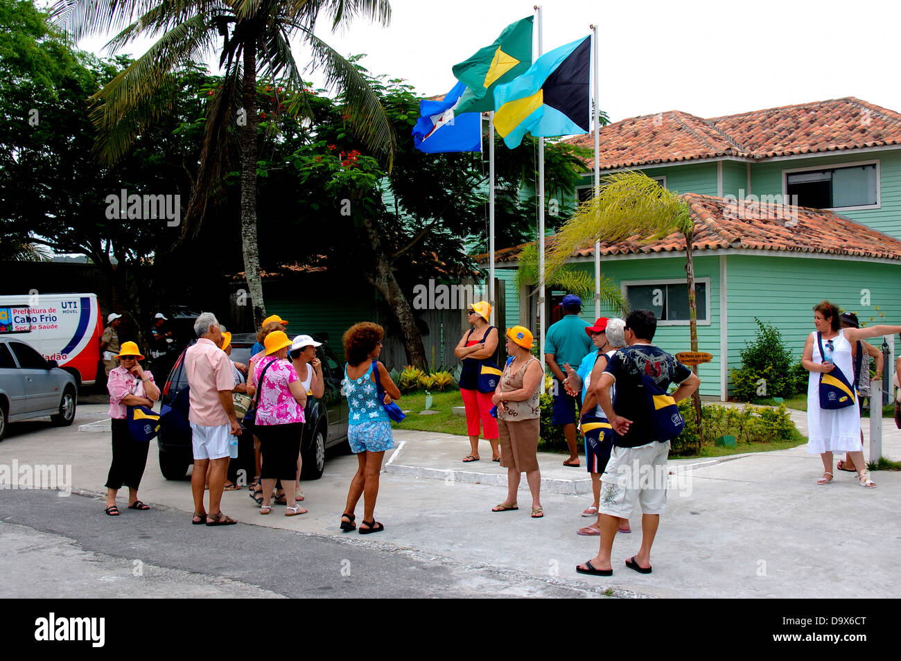 passenger ship or cruise ship tourists in cabo frio,brazil Stock Photo ...