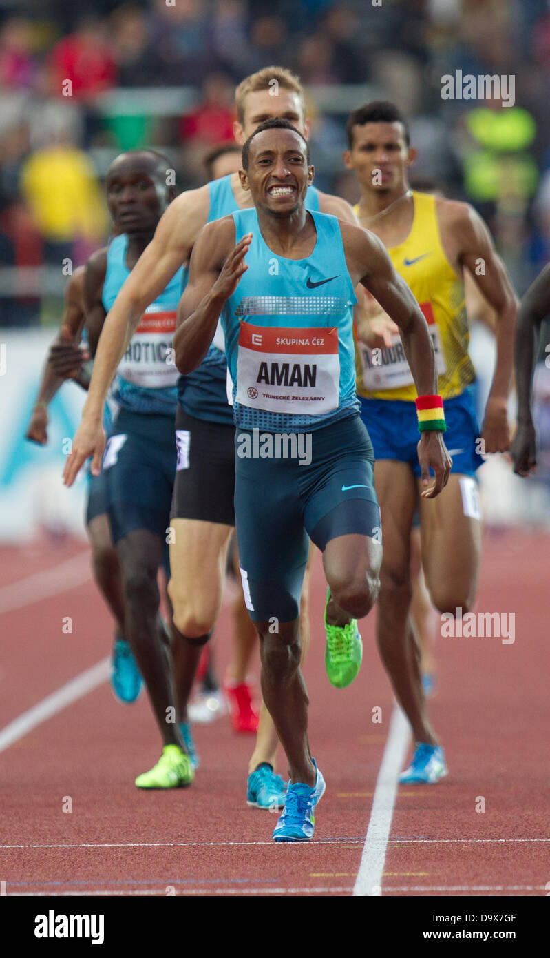 Ostrava, Czech Republic. 27th June 2013. Mohamed Aman of Ethiopia ...