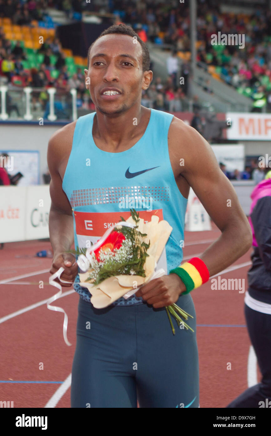 Ostrava, Czech Republic. 27th June 2013. Mohamed Aman of Ethiopia ...