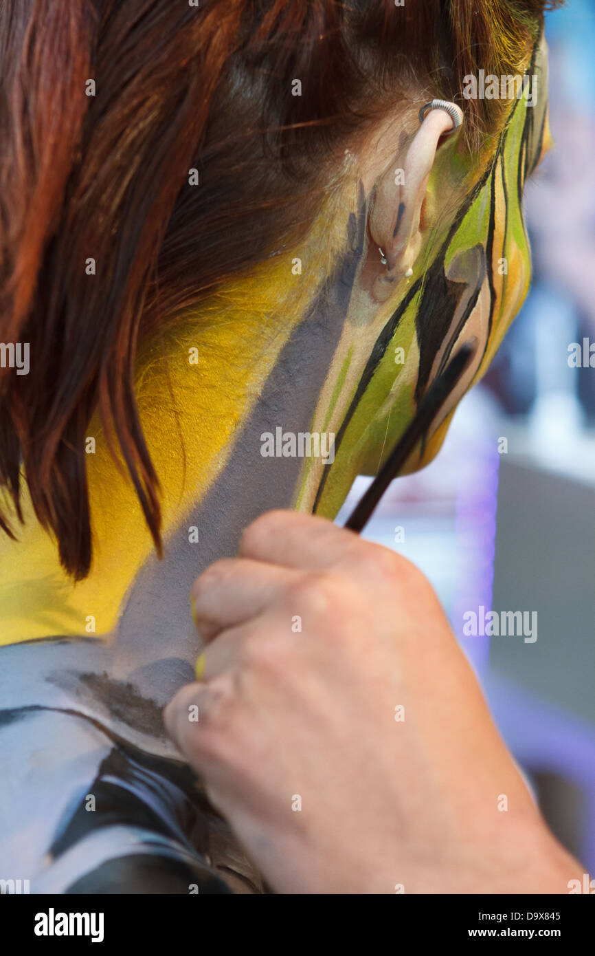 Painted face body hi-res stock photography and images - Alamy