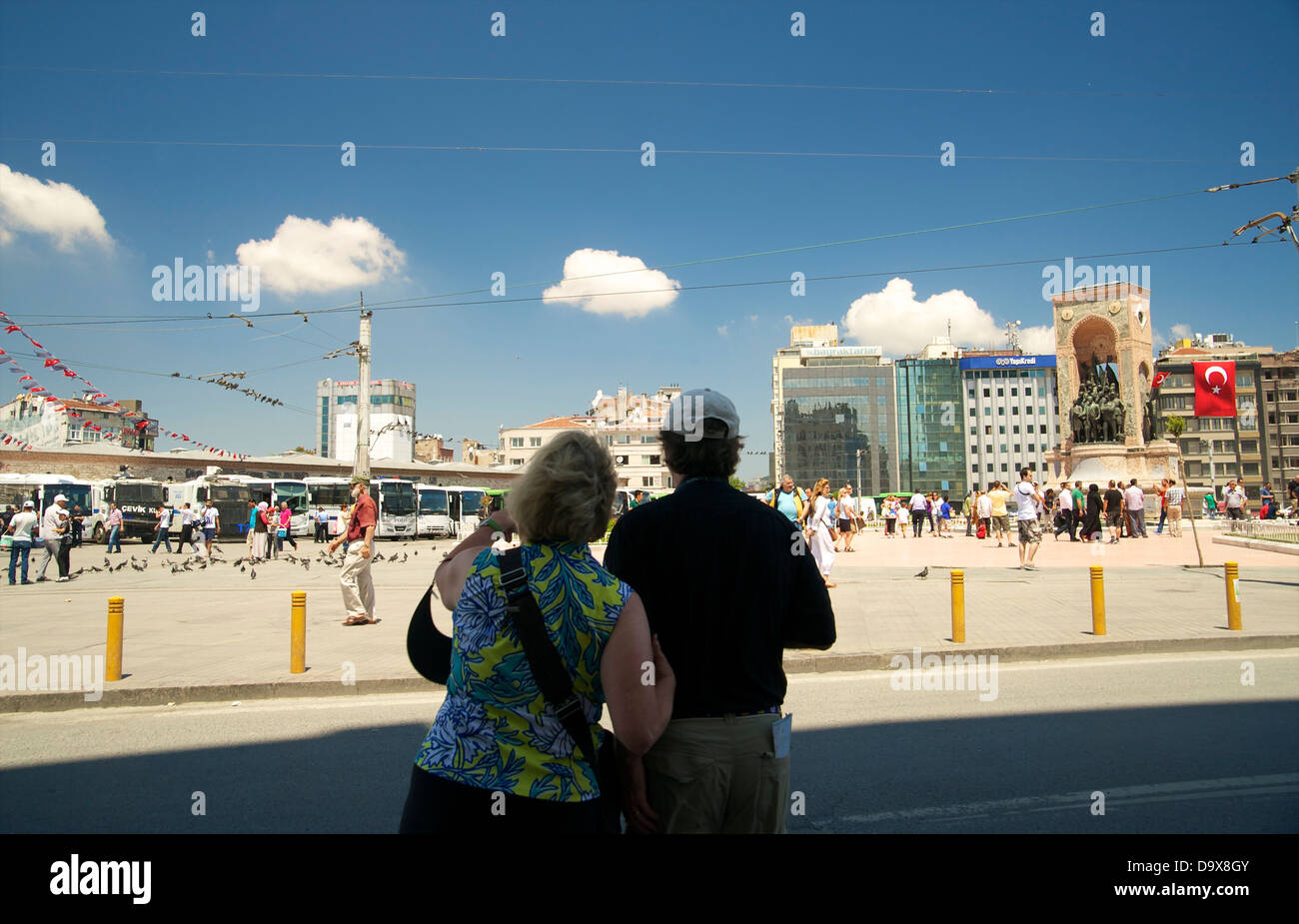 Looking over the famous Taxim Square, Istanbu Stock Photo - Alamy