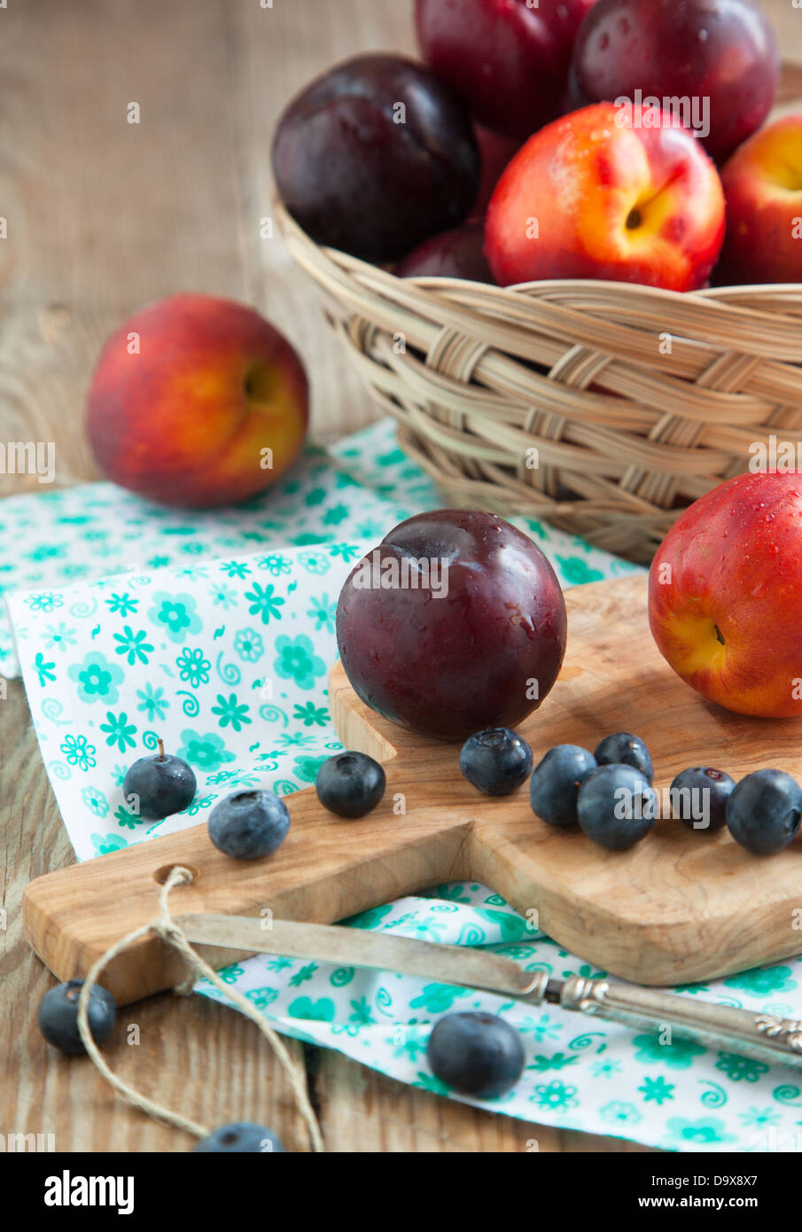 Fresh fruits and berries. Selective focus Stock Photo - Alamy