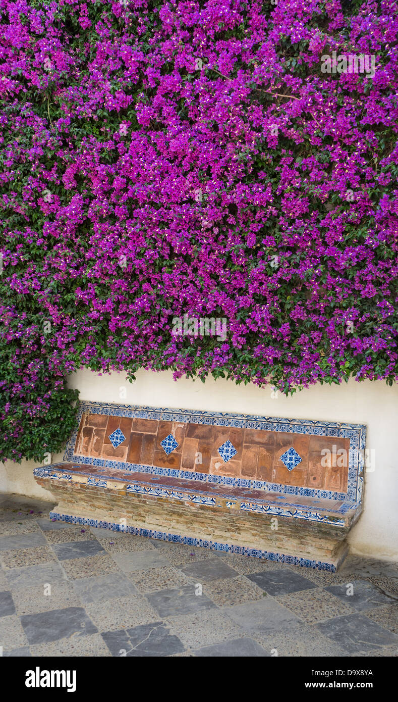 Terracotta Tile Bench Stock Photo - Alamy