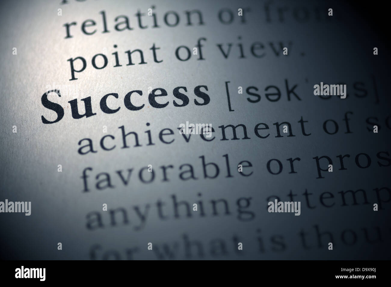 Dictionary definition of the word success Stock Photo - Alamy