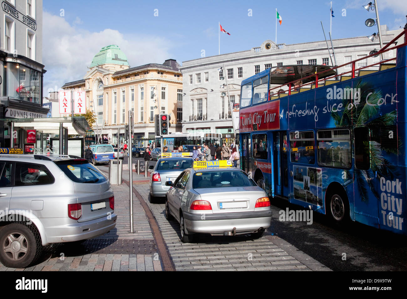 Traffic On Patrick Street; Cork City County Cork Ireland Stock Photo ...