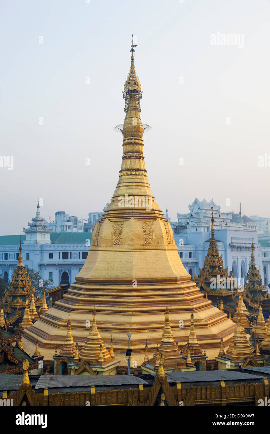 High angle view of the Sule Pagoda, Yangon, Myanmar Stock Photo - Alamy