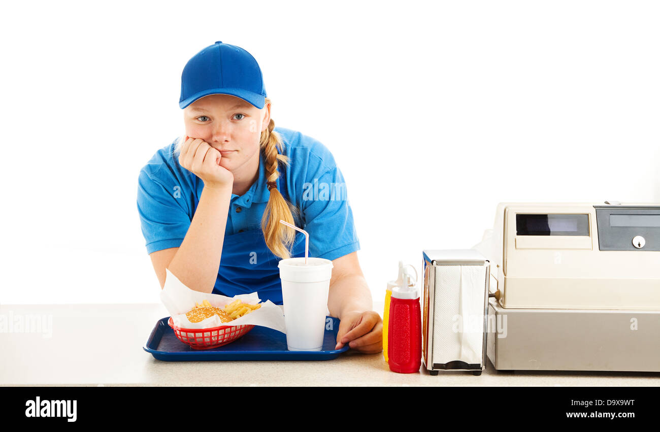 Unhappy Fast Food Worker