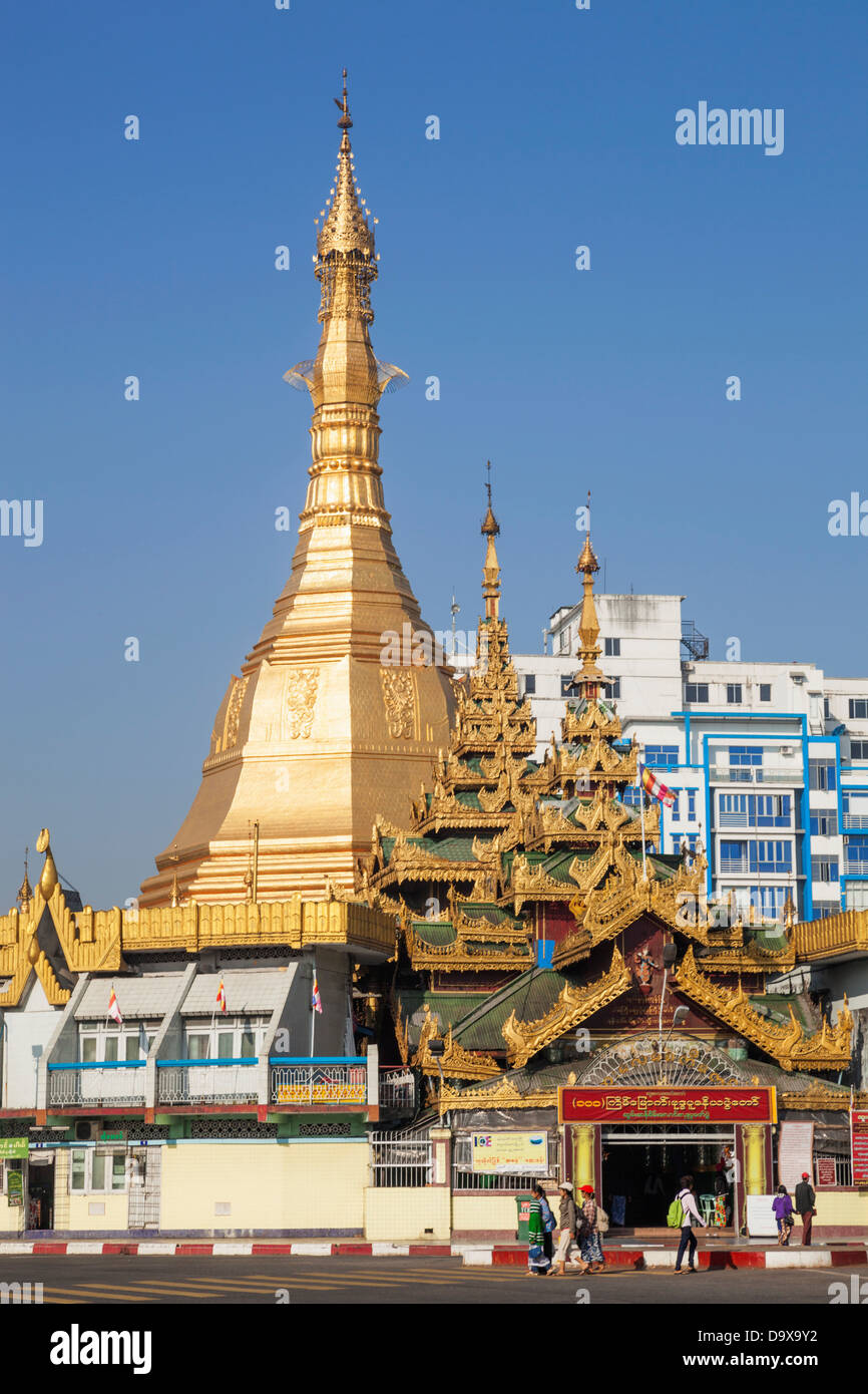 Facade of the Sule Pagoda, Yangon, Myanmar Stock Photo - Alamy