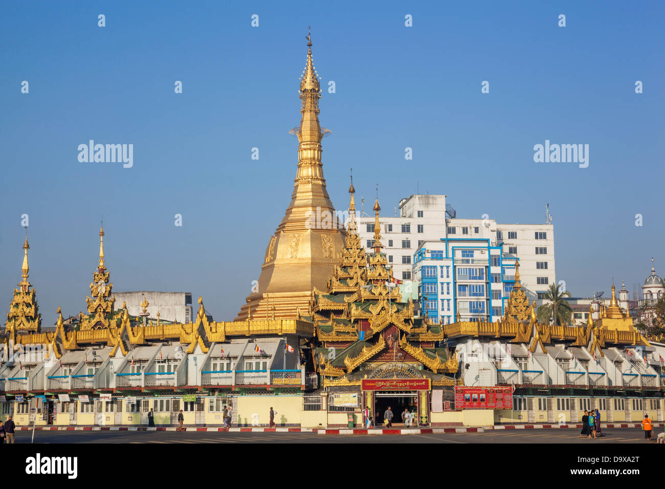 Facade of the Sule Pagoda, Yangon, Myanmar Stock Photo - Alamy