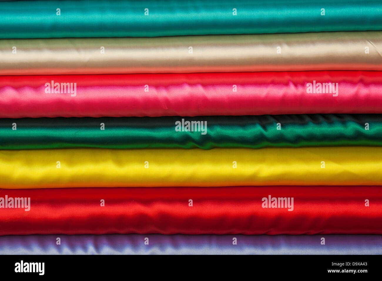 Myanmar,Yangon,Bogyoke Market,Cloth and Material Shop Display Stock ...