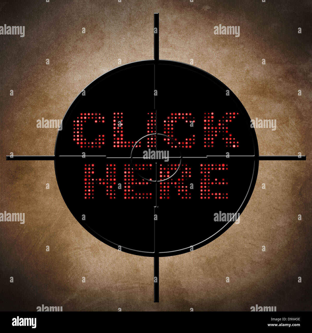 Click here text in target Stock Photo - Alamy
