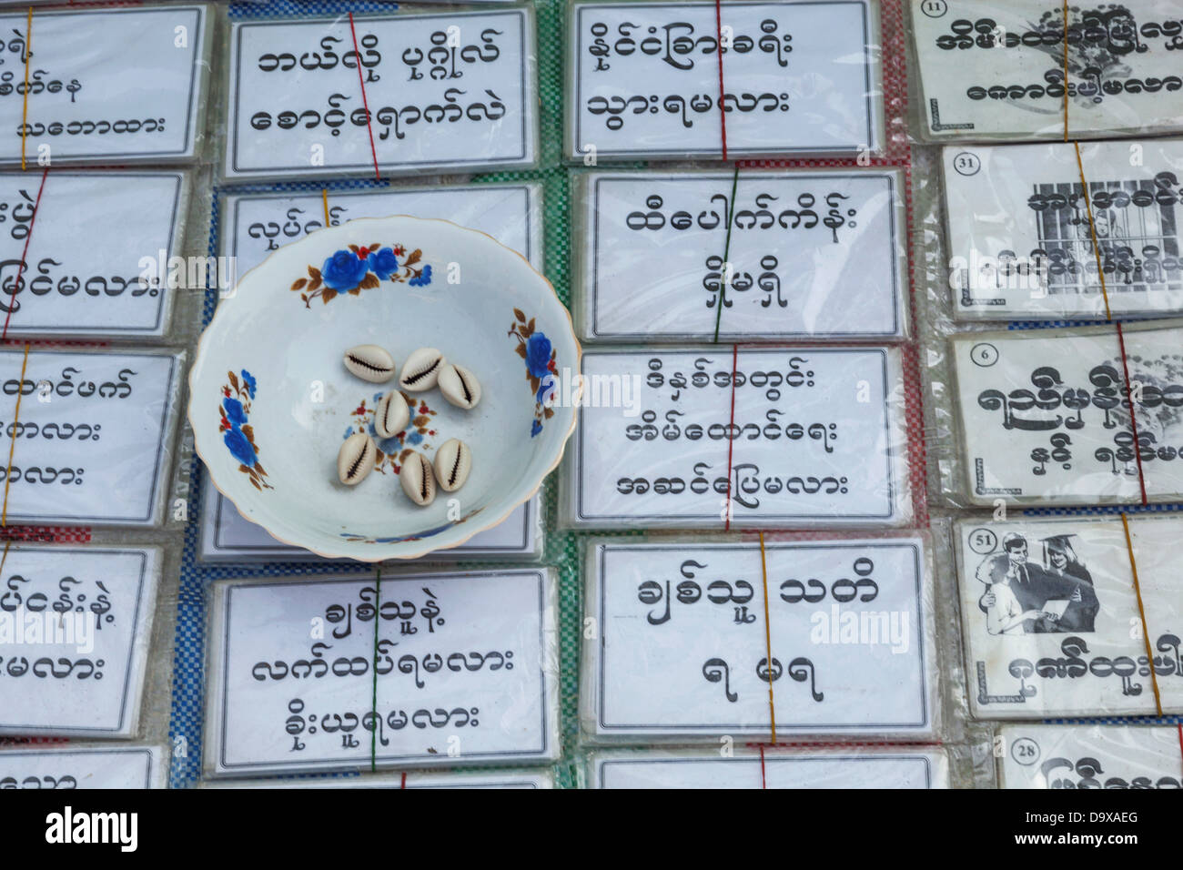 Myanmar,Yangon,Fortune Tellers' Display Stock Photo - Alamy