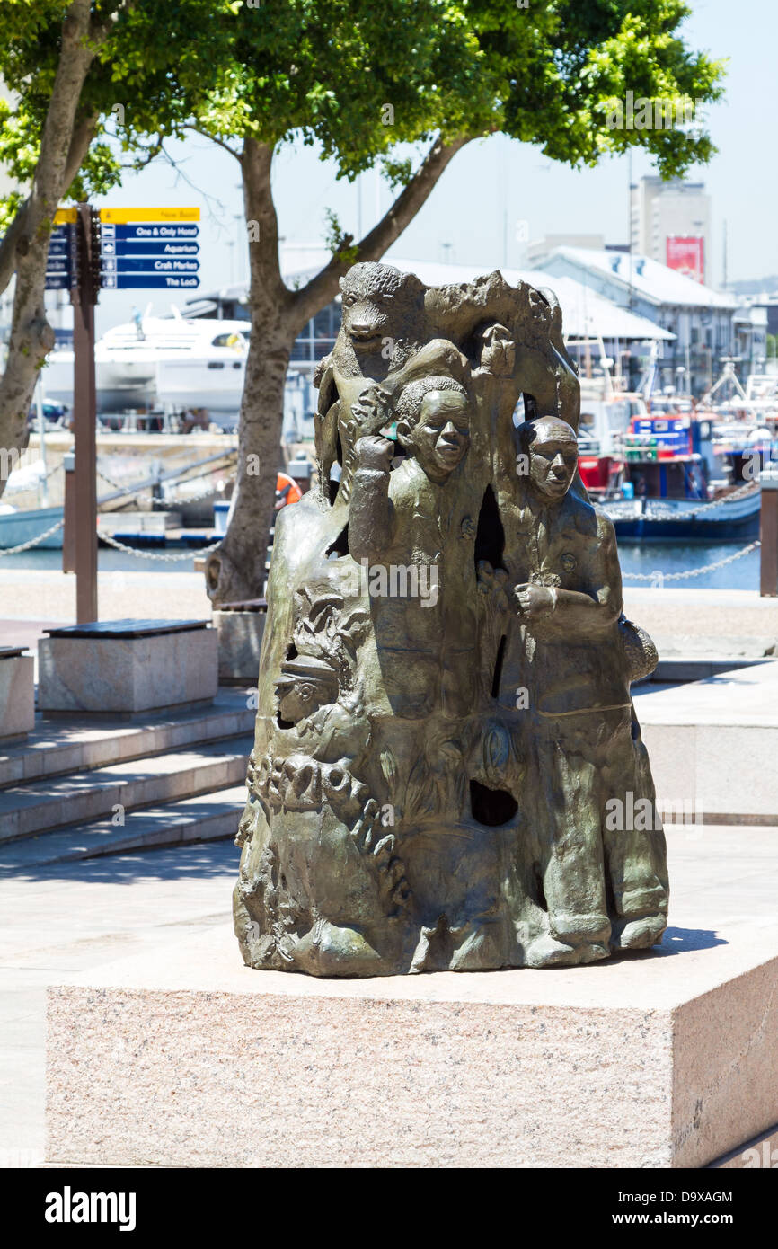 Peace and Democracy statue, Nobel Square, Cape Town Stock Photo - Alamy