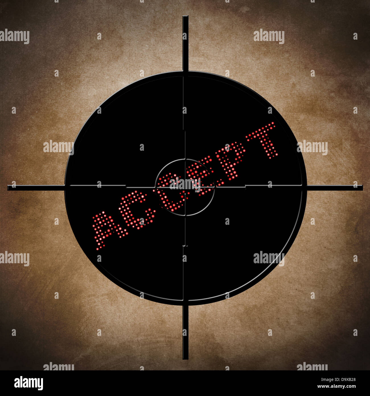 Accept text on target Stock Photo - Alamy